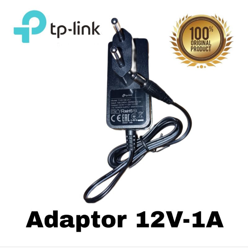 Jual ADAPTOR TP-LINK ORIGINAL 12V 1A MODEL:T120100-2C1 ROUTER/CCTV ...