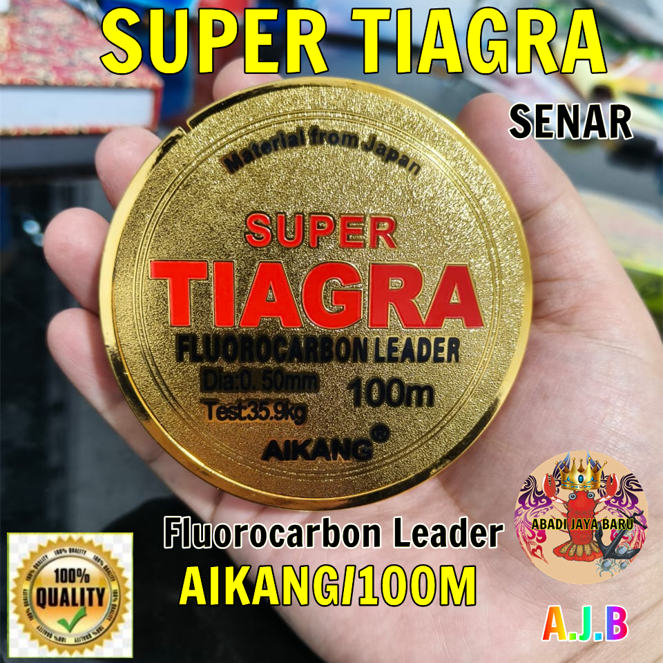 Jual SENAR SUPER TIAGRA ORI 100m FLUROCARBON LENGKAP UKURAN 0.16-0.60mm | Shopee Indonesia