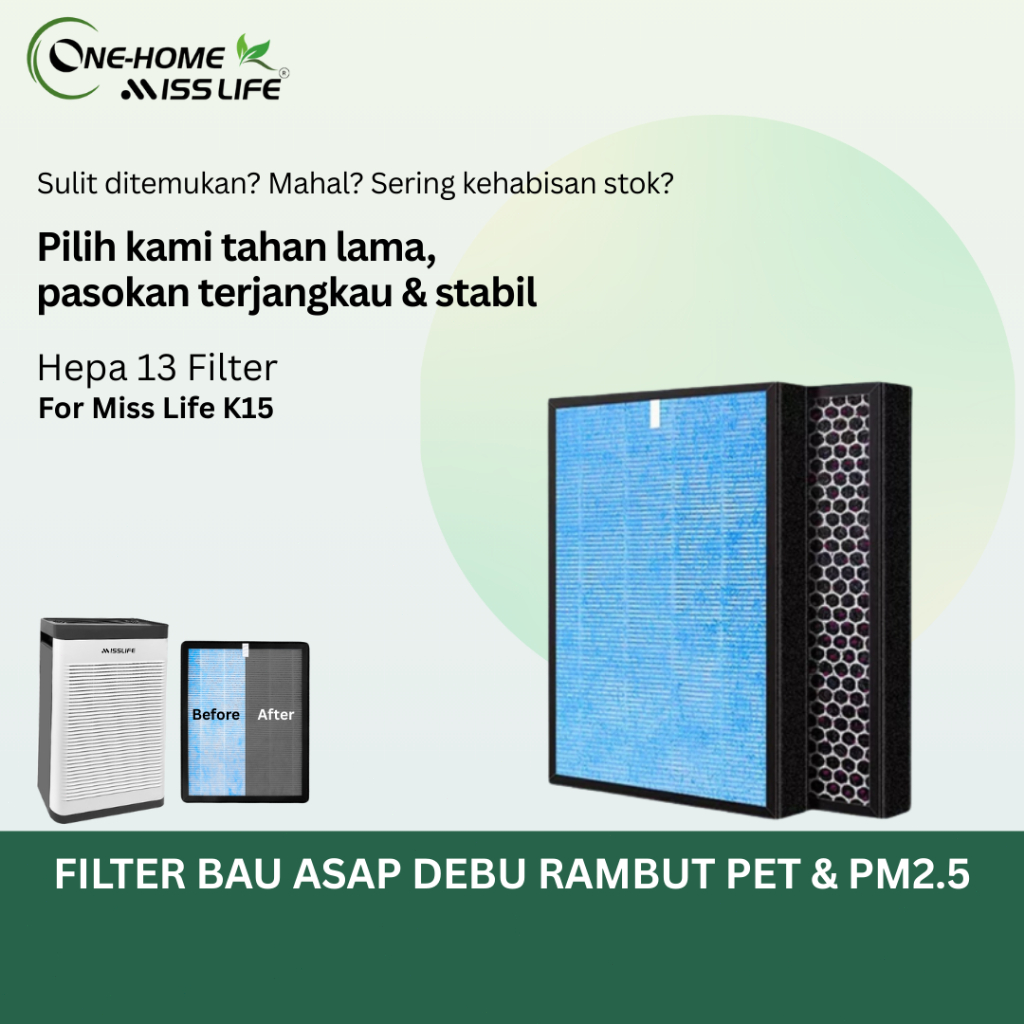 Jual Miss Life Filter HEPA Air Purifier Replacement One Home Pembersih ...