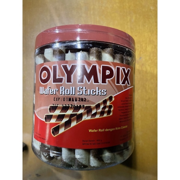 Jual OLYMPIX WAFER ROLL STICK 400G | Shopee Indonesia