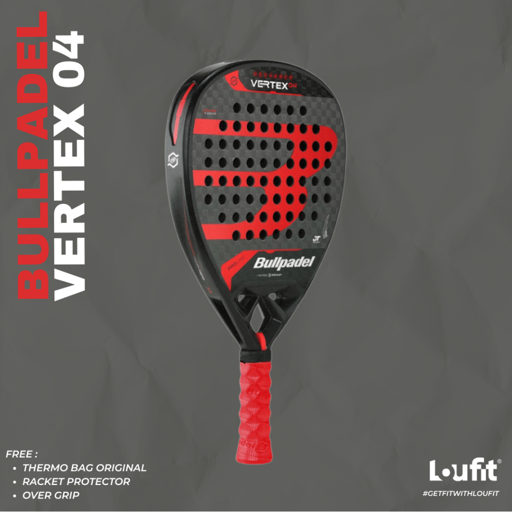 Jual BULLPADEL RAKET PADEL VERTEX 04 2024 ORIGINAL BY JUAL TELLO 12K ...