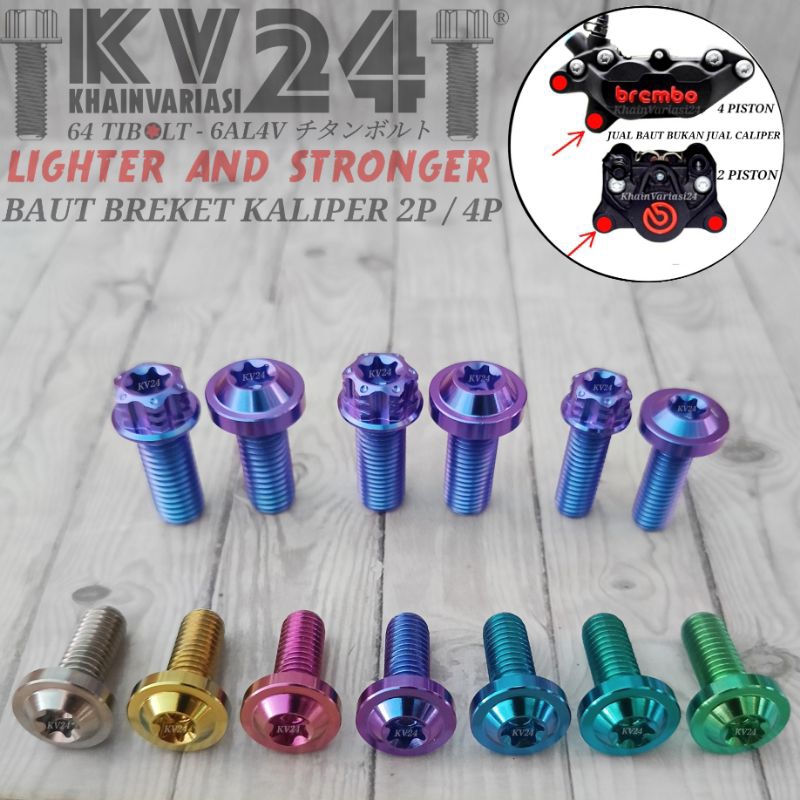 Jual Baut titanium grade 5 breket kaliper caliper 2p 4p | Shopee Indonesia