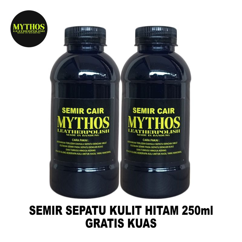 Jual SEMIR CAIR SEPATU HITAM 250ml gratis kuas | Shopee Indonesia