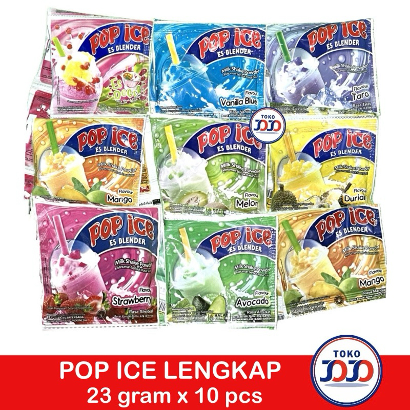 Jual Pop Ice Es Blender Minuman Milk Shake Powder 23 gram x 10 Sachet ...