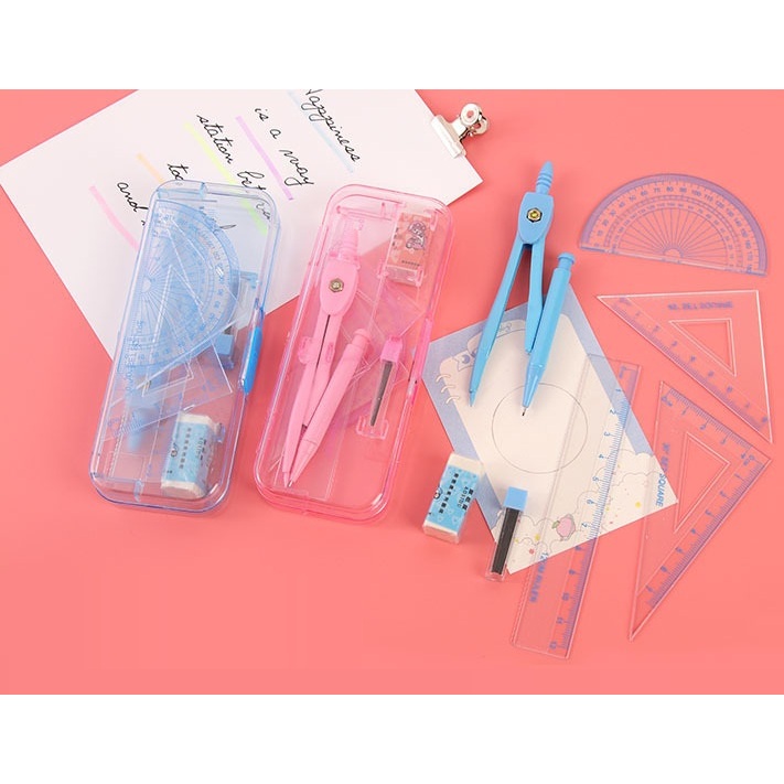 Jual Compass Jangka Besi Penggaris Busur Set Matematika 7 in 1 | Shopee ...