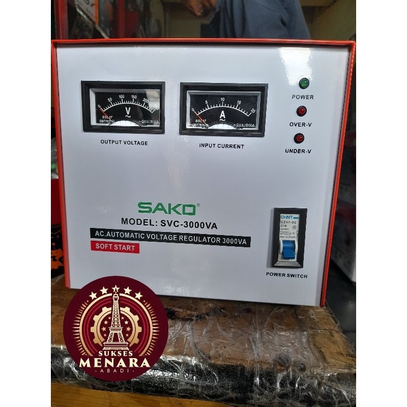 Jual Sako SVC-3000 VA Stabilizer Automatic Voltage Regulator Stabil 3000VA | Shopee Indonesia