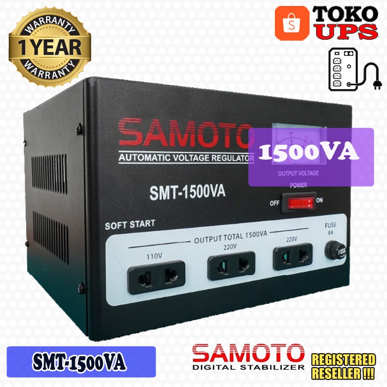 Jual Stabilizer 1500VA Samoto SMT1500 AVR 1500VA | Shopee Indonesia