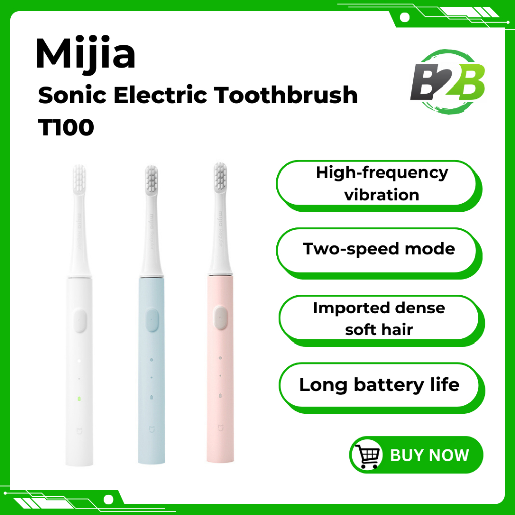 Jual MIJIA Sonic Electric Toothbrush T100 High Vibration 2 Speed Mode Sikat Gigi Elektrik ...