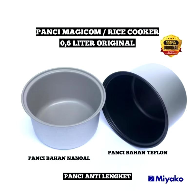 Jual Panci Rice Cooker / Magic Com Miyako kapasitas 0.6 Liter | Shopee ...