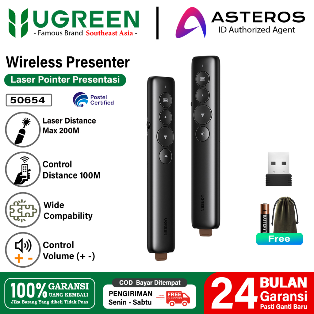 Jual UGREEN Wireless Laser Pointer Presenter ,Remote Laser Pointer Untuk Presentasi | Shopee ...