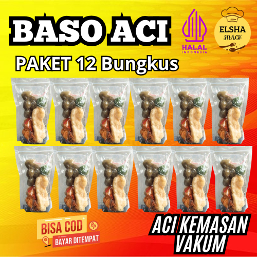 Jual BASO ACI Paket Murah isi (12 bungkus) baso aci kemasan vakum tahan ...