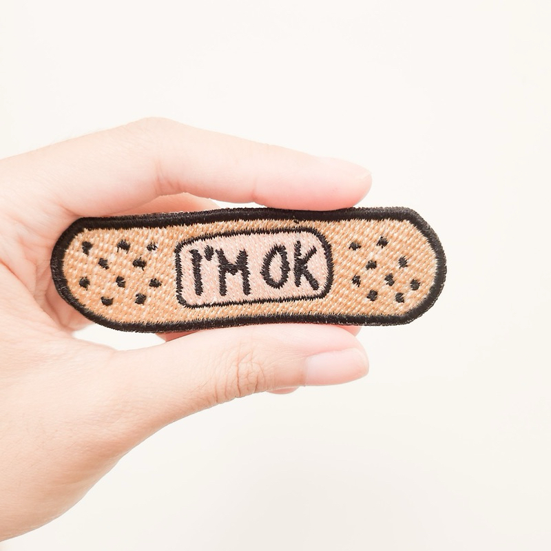 Jual PATCH BORDIR HANDPLAST / BADGE BORDIR I’M OK BAND AID / HEALING ...