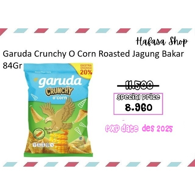 Jual Garuda Crunchy O Corn Roasted jagung Bakar 84Gr | Shopee Indonesia