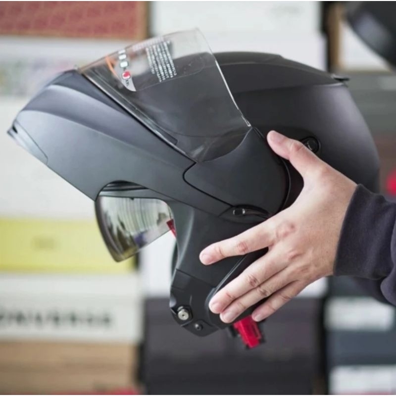 Jual HELM INK TOPGEAR MATT BLACK DOFF MODULAR TOURING DUAL MODE BIG ...