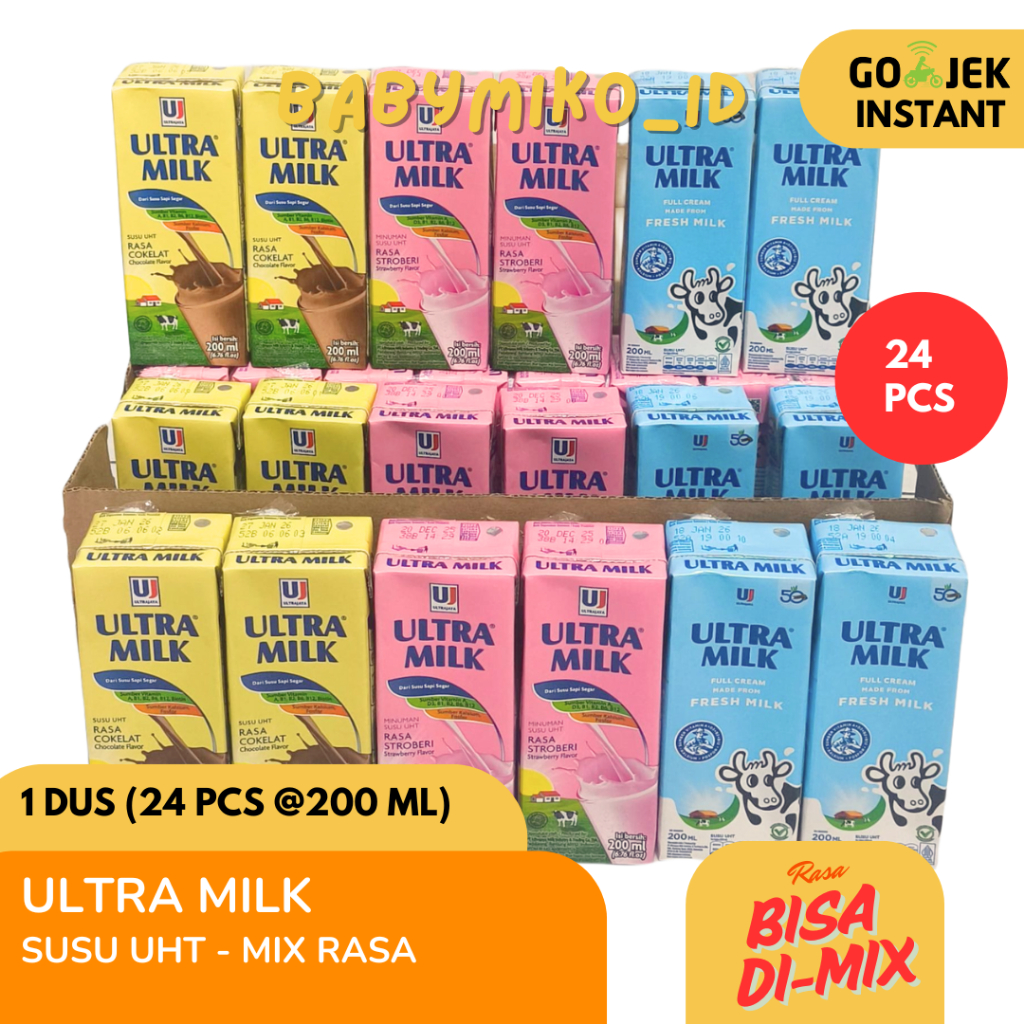 Jual [Harga Agen] Susu Ultra Milk Mix Rasa, Susu UHT UltraMilk Rasa ...