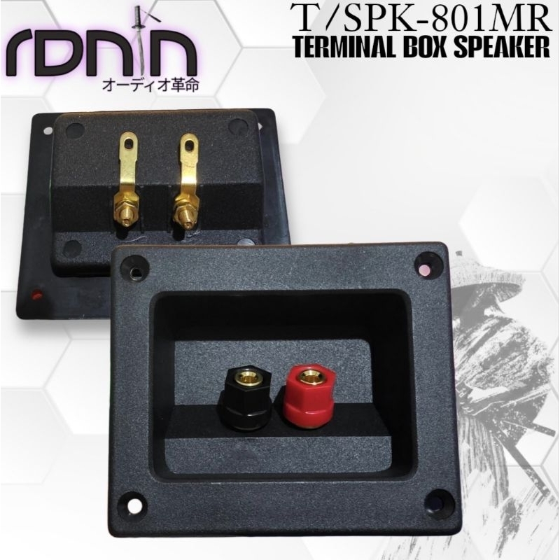 Jual Terminal Box 801MR Speaker kotak 8cm x 9cm plat kuning 8*9cm ...