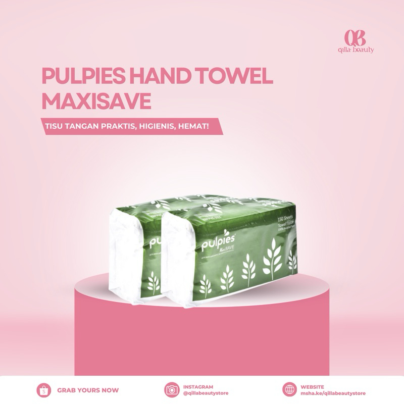 Jual Pulpies Hand Towel Maxisave Multifold Tissue - Tisu Tangan isi 150 ...