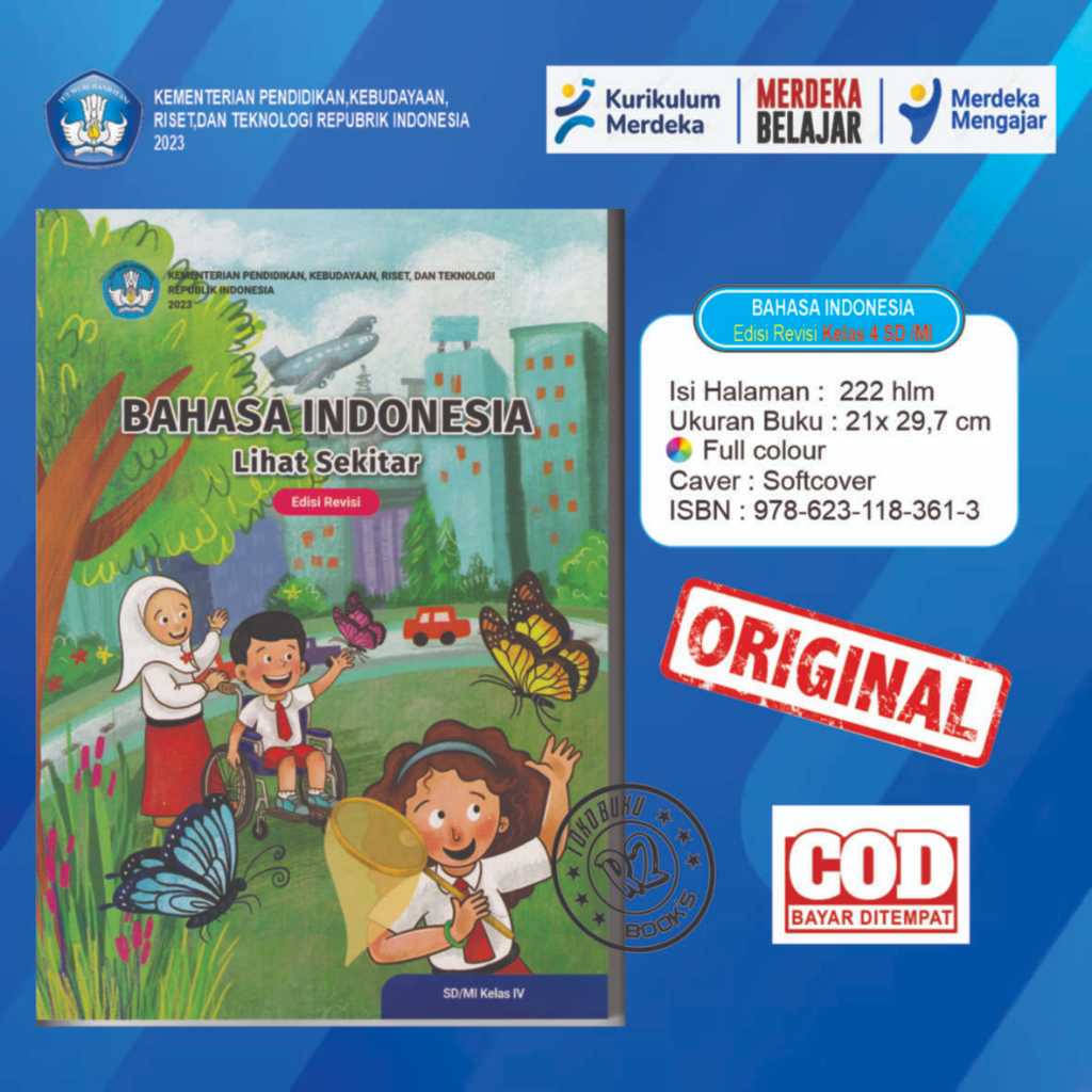 Jual Buku bahasa Indonesia edisi revisi kelas 4 SD/MI kurikulum merdeka | Shopee Indonesia