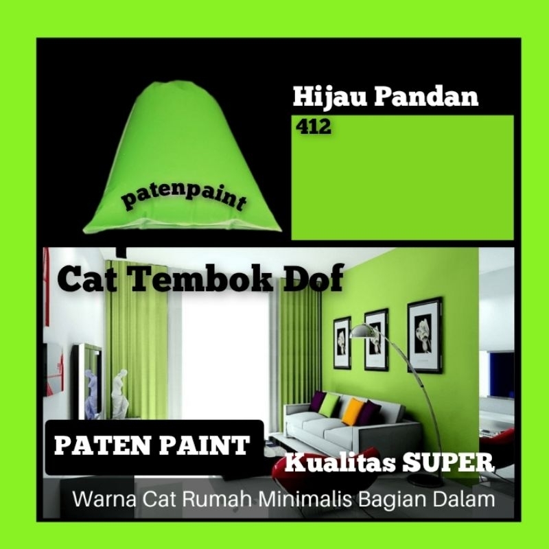 Jual cat tembok hijau pandan cat tembok super 1 kg cat tembok Kiloan ...