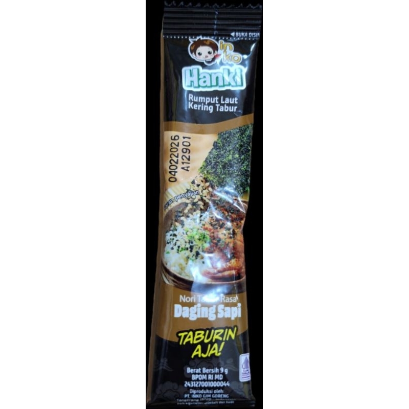 Jual Nori Bubuk Tabur Hanki Rasa Daging Sapi - 9g | Shopee Indonesia