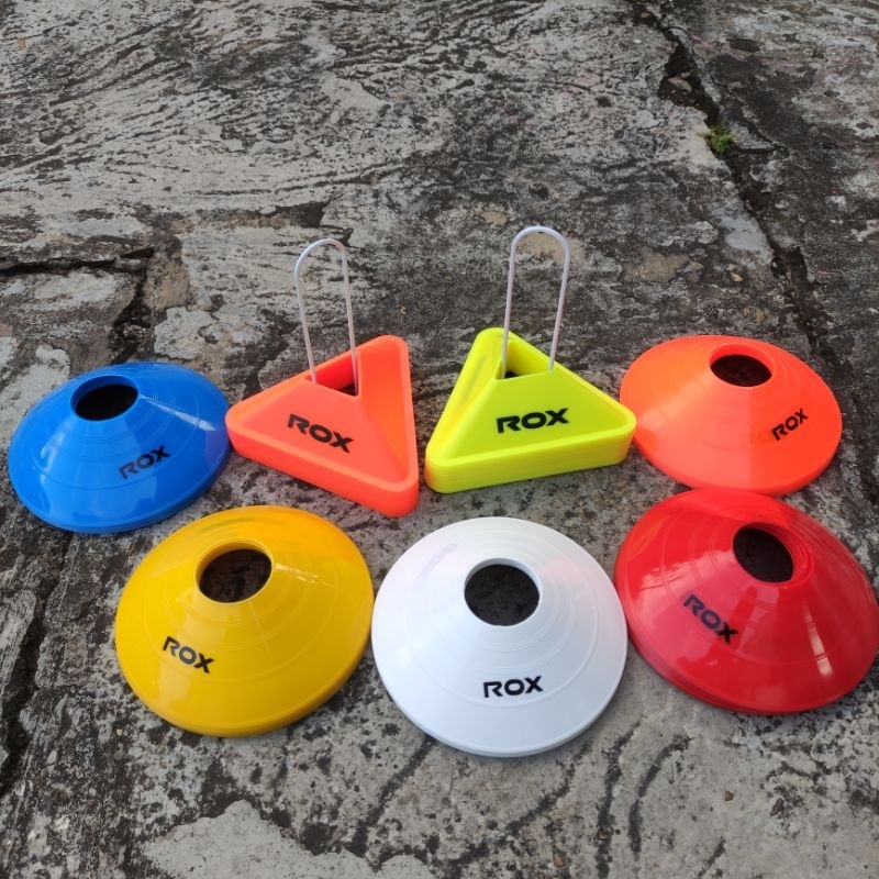 Jual CONE CONES KUN MANGKOK BULAT SEGITIGA UNTUK OLAHRAGA TRAINING FUTSAL SEPAKBOLA BRAND ROX ...