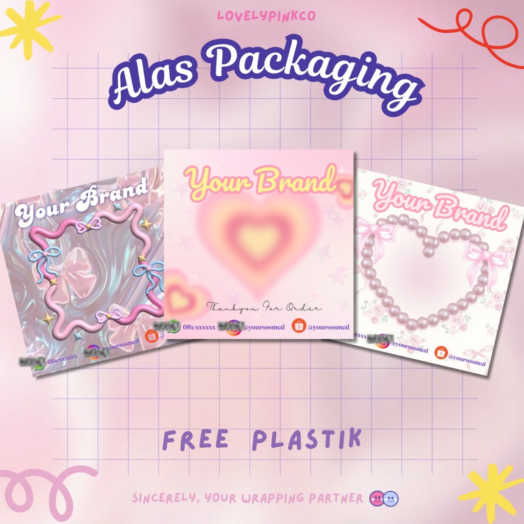Jual ALAS PACKAGING AKSESORIS FREE PLASTIK OPP/ ALAS MINI GIFT HOLDING ...