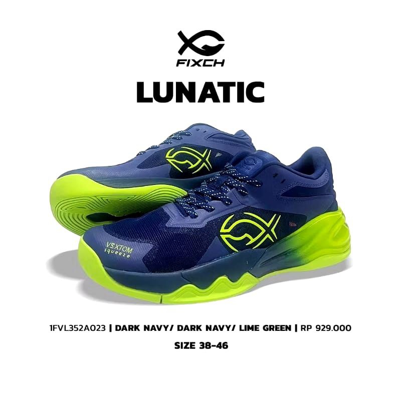 Jual FIXCH LUNATIC LOW Sepatu Voli Original 1FVL352A023 Dark Navy/Dark ...