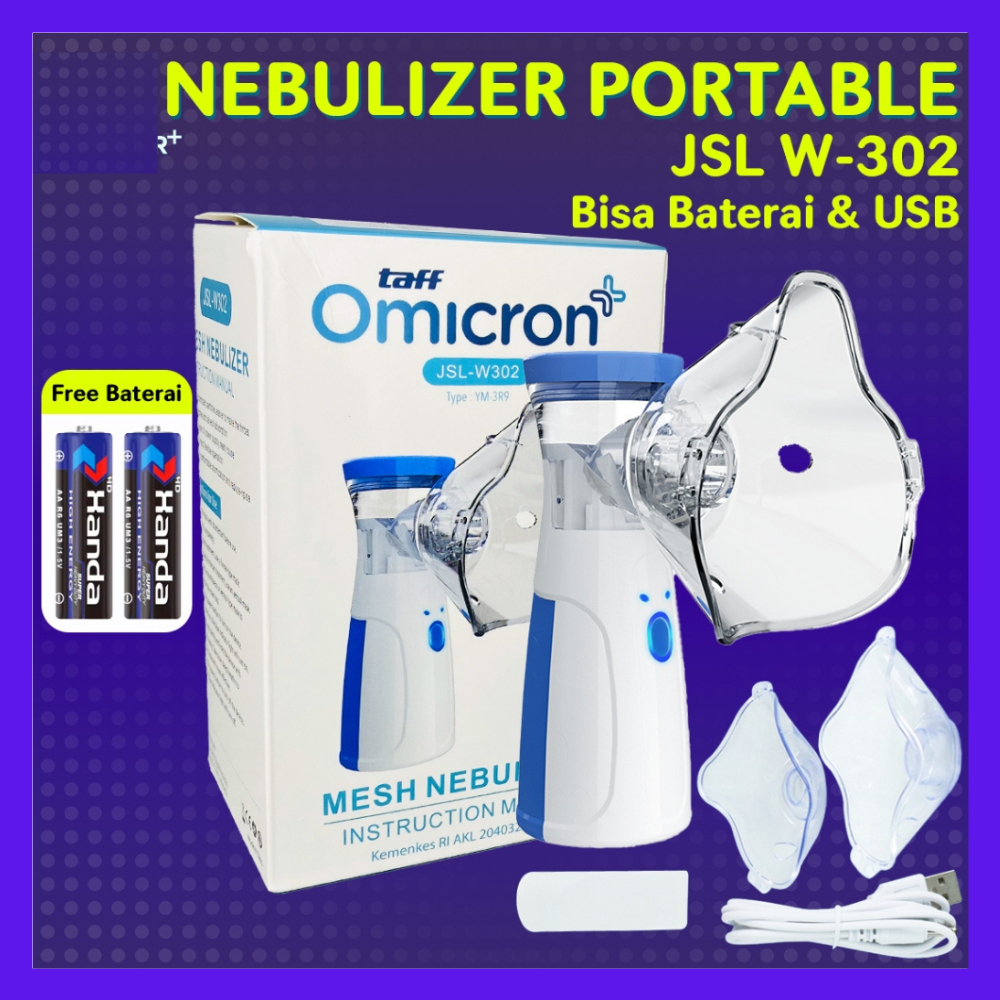 Jual TaffOmicron Alat Terapi Pernapasan Handheld Inhaler Nebulizer Machine USB Charge - JSL-W302 ...