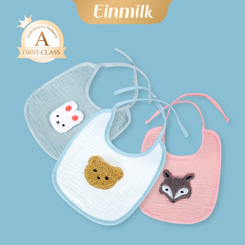 Jual [Einmilk] Celemek Air Liur Bayi Mudah Dicuci Halus Lembut Lucu ...