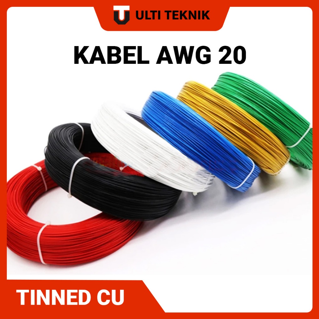 Jual Kabel AWG 20 Serabut Putih | Silver Tinned Cooper - Harga per meter | Shopee Indonesia