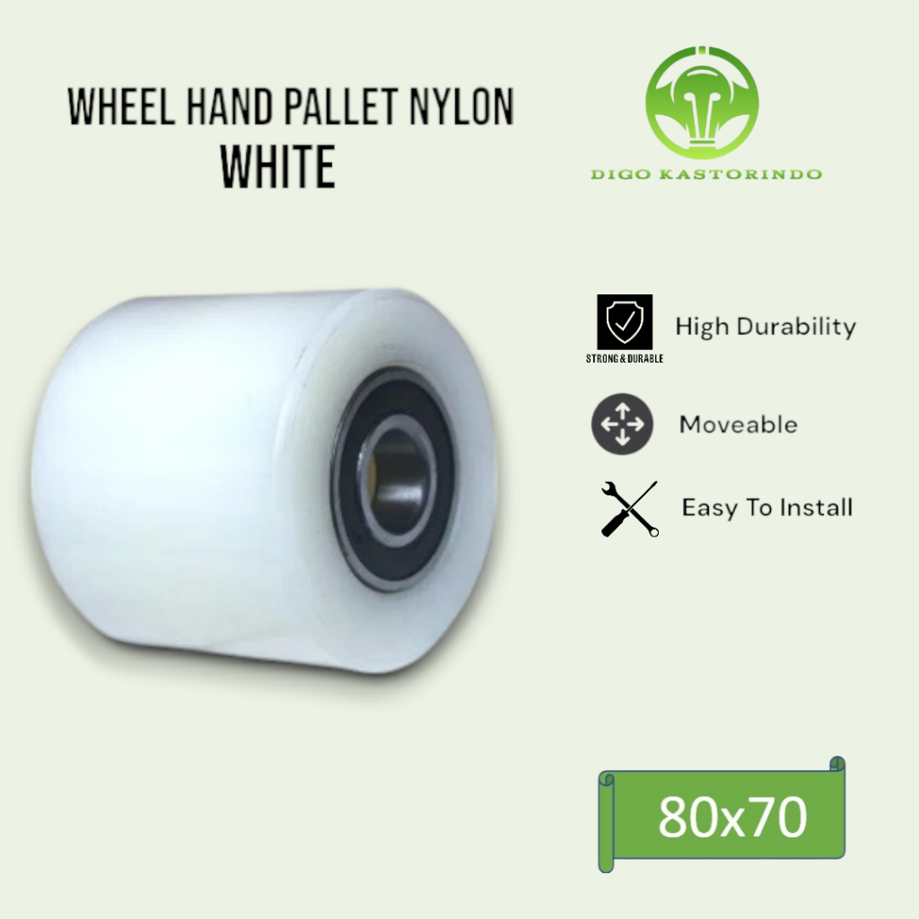 Jual Roda Only Hand Pallet Putih Nylon 80mm X 70mm | Shopee Indonesia