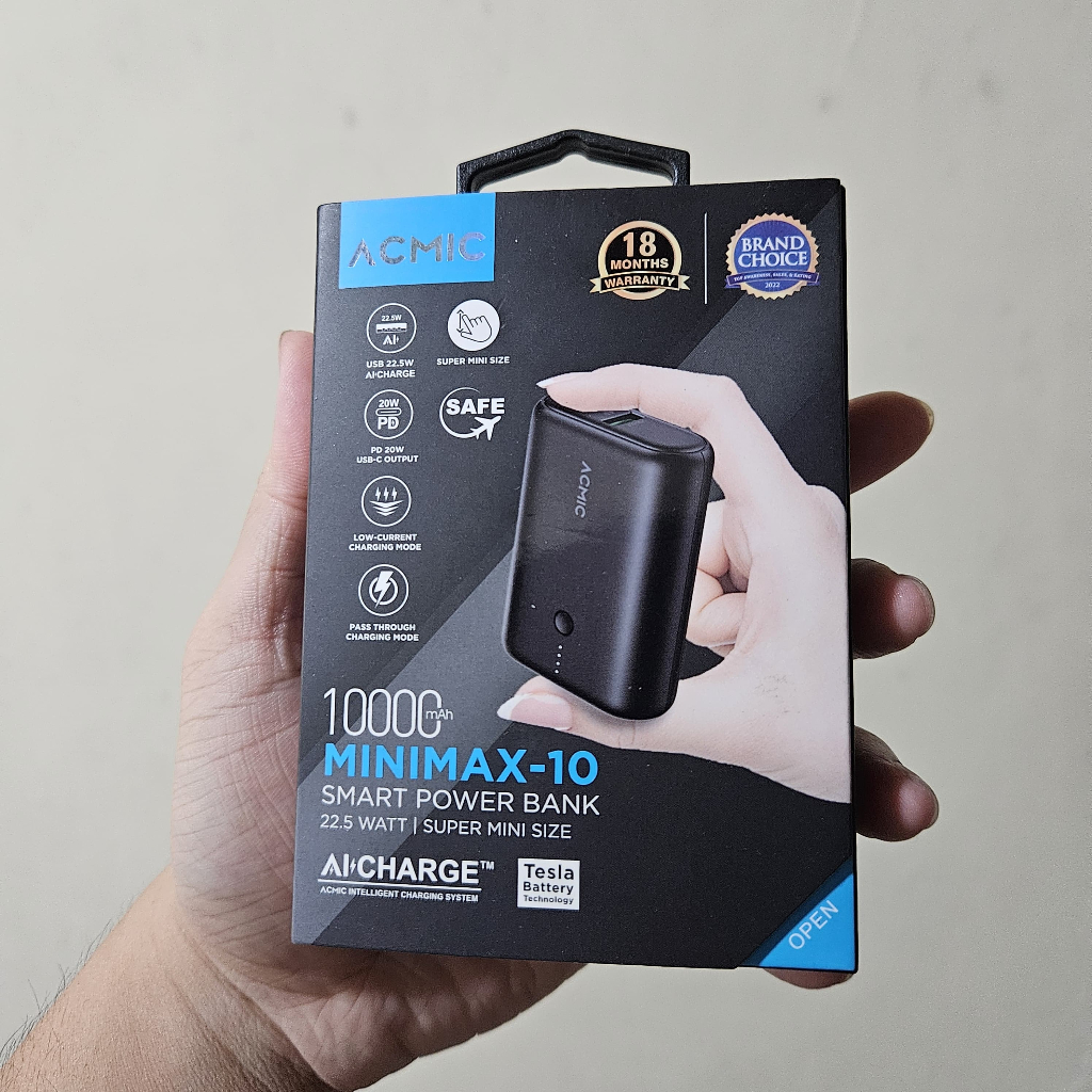 Jual ACMIC MINIMAX 10000mAh Powerbank Mini 22.5W Fast Charging Type C 10000 mAh Power Bank ...