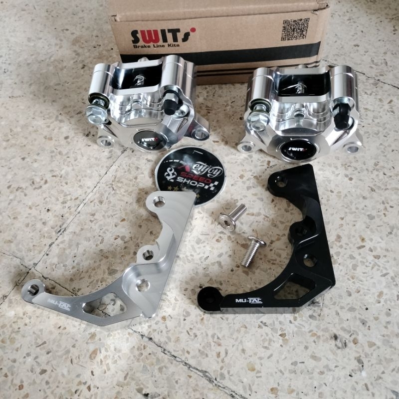 Jual Paket kaliper 2p Swits Coin Formula plus breket Cnc yamaha Nmax ukuran Disc standar 230mm ...