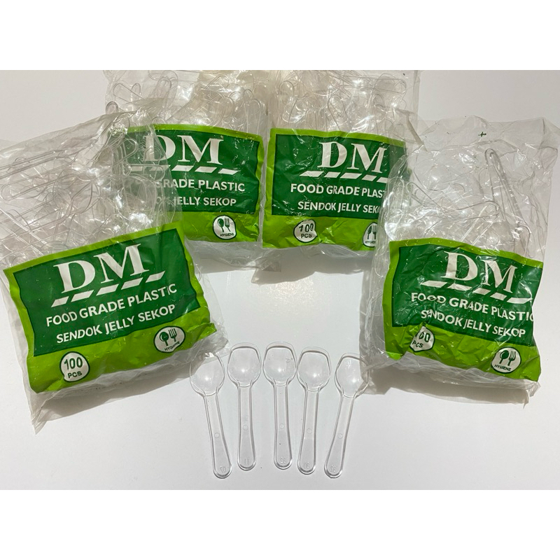 Jual Sendok Jelly/Pudding/Es krim Warna Bening ( isi 100 pcs ) | Shopee ...