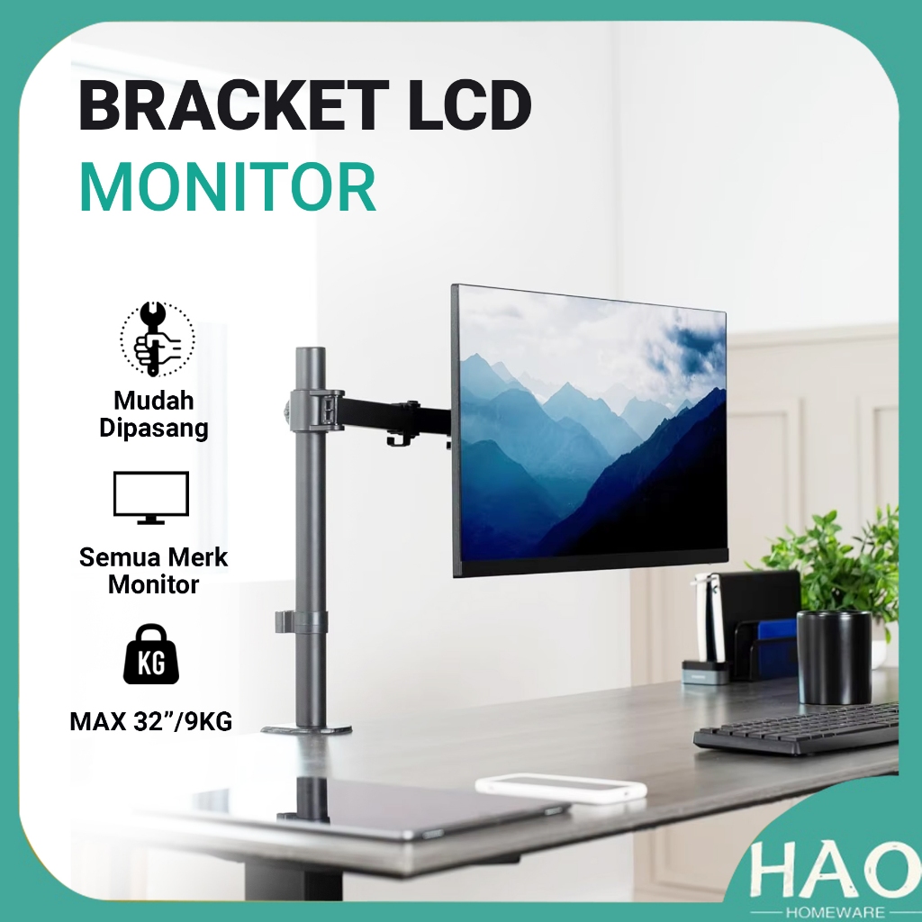 Jual Monitor Bracket TV LED / Bracket LCD Monitor PC Gas Spring 13-32 ...