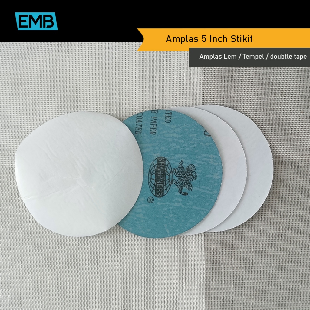 Jual Amplas Bulat Tempel Hookit Stikit stiker 5 Inch PSA / perekat ...