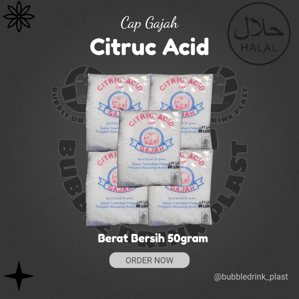 Jual ( 5 sachet ) Citric Acid / Citrun acid / Asam Sitrun / Asam Sitrat ...