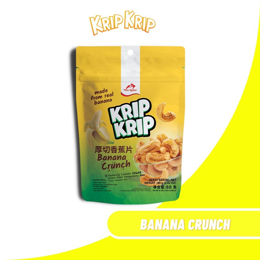 Jual KRIPKRIP Banana Crunch 80g | Shopee Indonesia