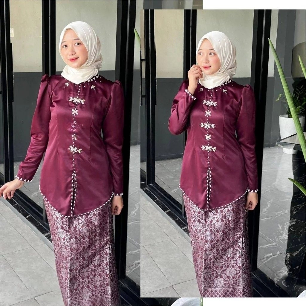 Jual Alana One Set Baju Kurung Melayu Melayu Rok Songket Atasan Rok ...