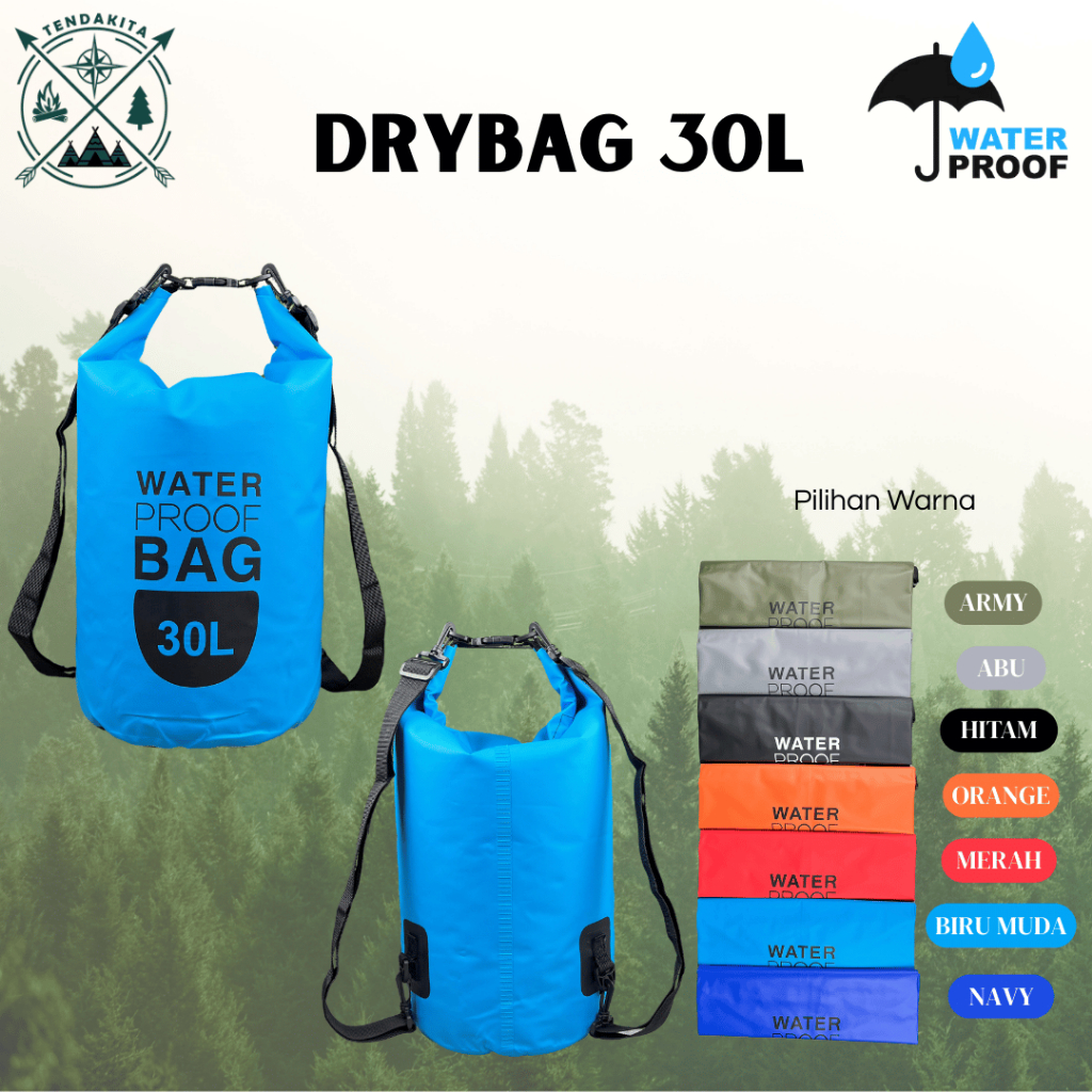 Jual -Ocean Pack Dry Bag 30 Liter Tas Ransel Anti Air 2 Tali Tas Waterproof Tas Pancing Anti Air ...