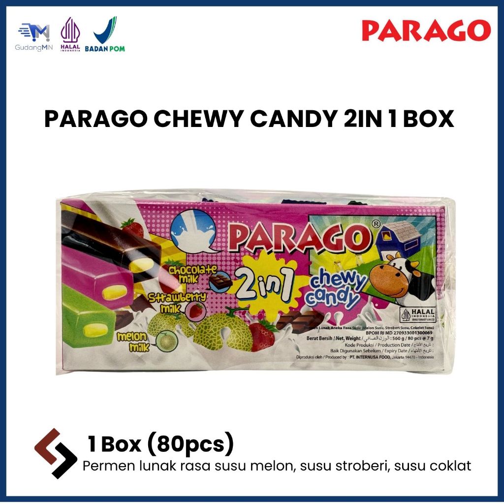 Jual PARAGO CHEWY CANDY 2IN1 BOX | Shopee Indonesia