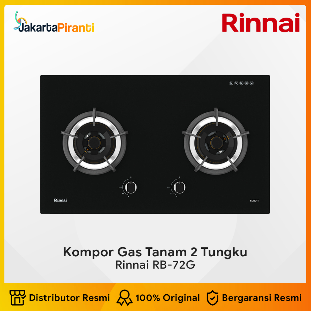 Jual Built-in Gas Hob Kompor Gas Tanam 2 Tungku Rinnai RB-72G | Shopee Indonesia