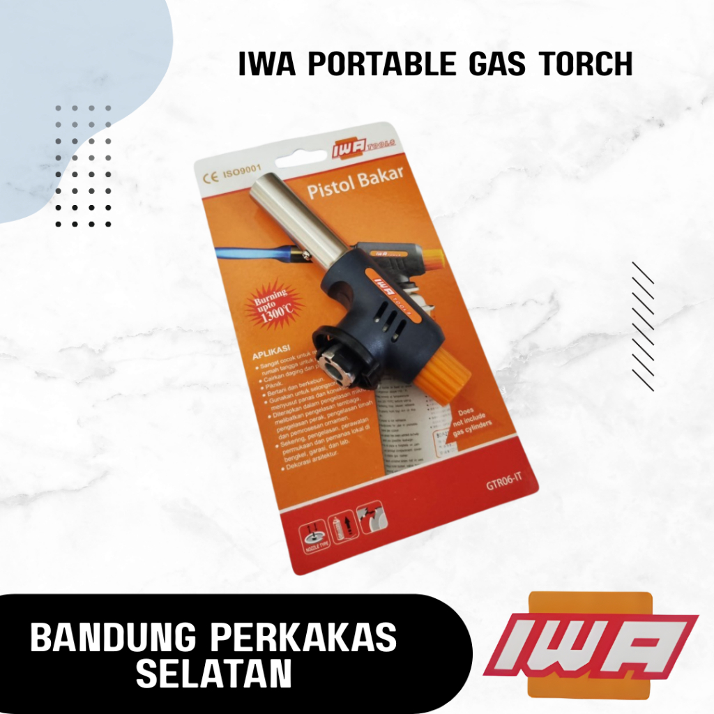 Jual Portable Gas Torch IWA / BBQ Blow Torch / Flame Gun / Korek ...