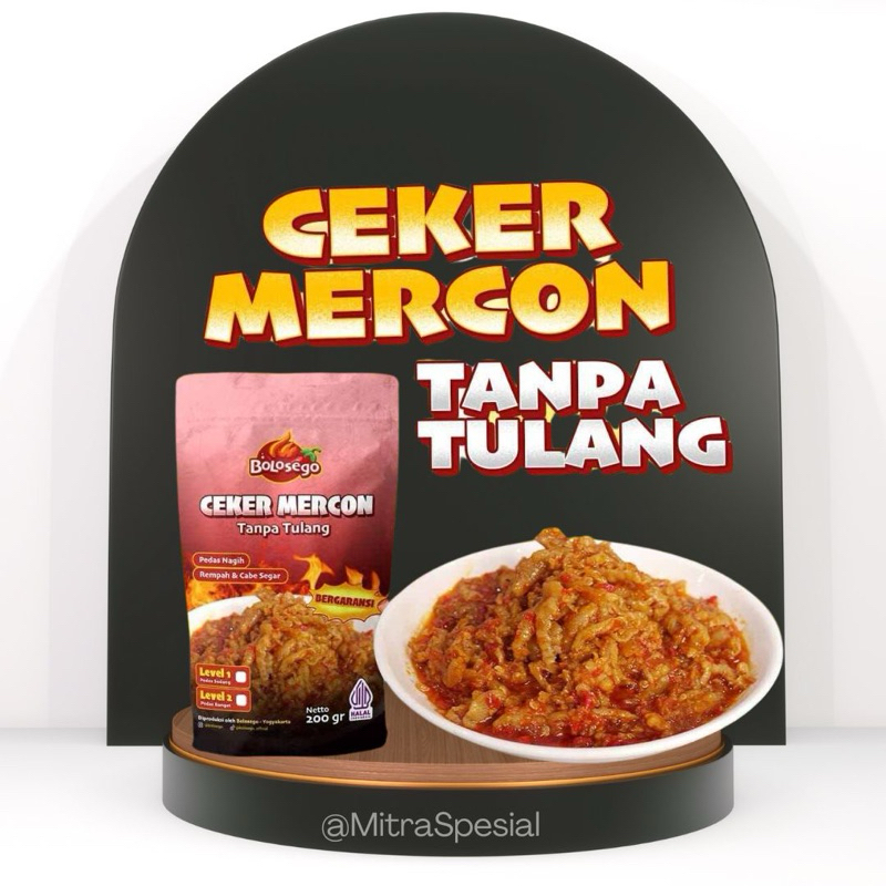 Jual Ceker Mercon Tanpa Tulang Bolosego Khas Jogja | Shopee Indonesia