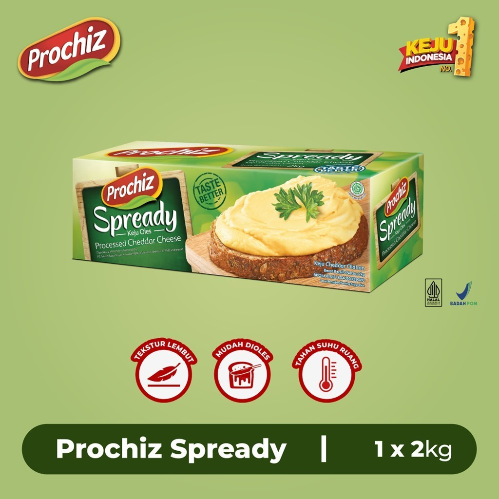 Jual Keju PROCHIZ Spready 2KG keju oles | Shopee Indonesia