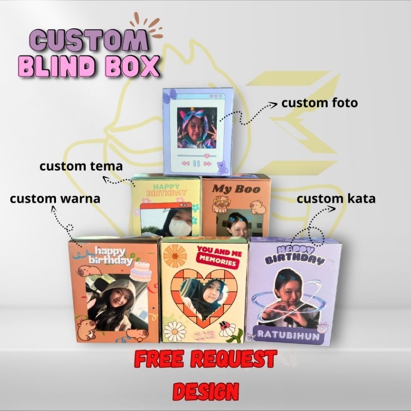 Jual blind Box/gift box custom lucu FREE request design, small,medium ...