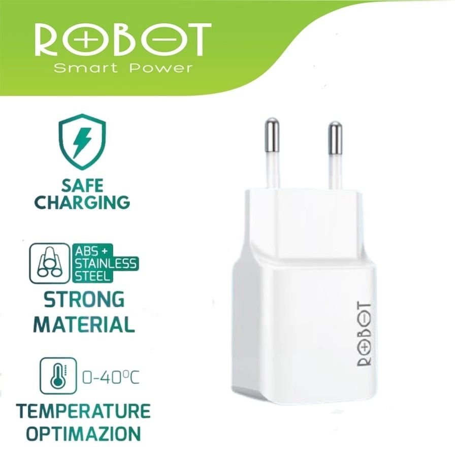 Jual ROBOT Adaptor Batok Kepala Charger RT-K10 Single USB Port | Shopee Indonesia