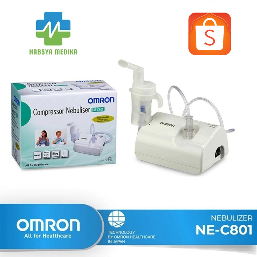 Jual OMRON - Nebulizer Compressor NE C801 | Alat Uap Pernafasan Nebulizer anak | Shopee Indonesia