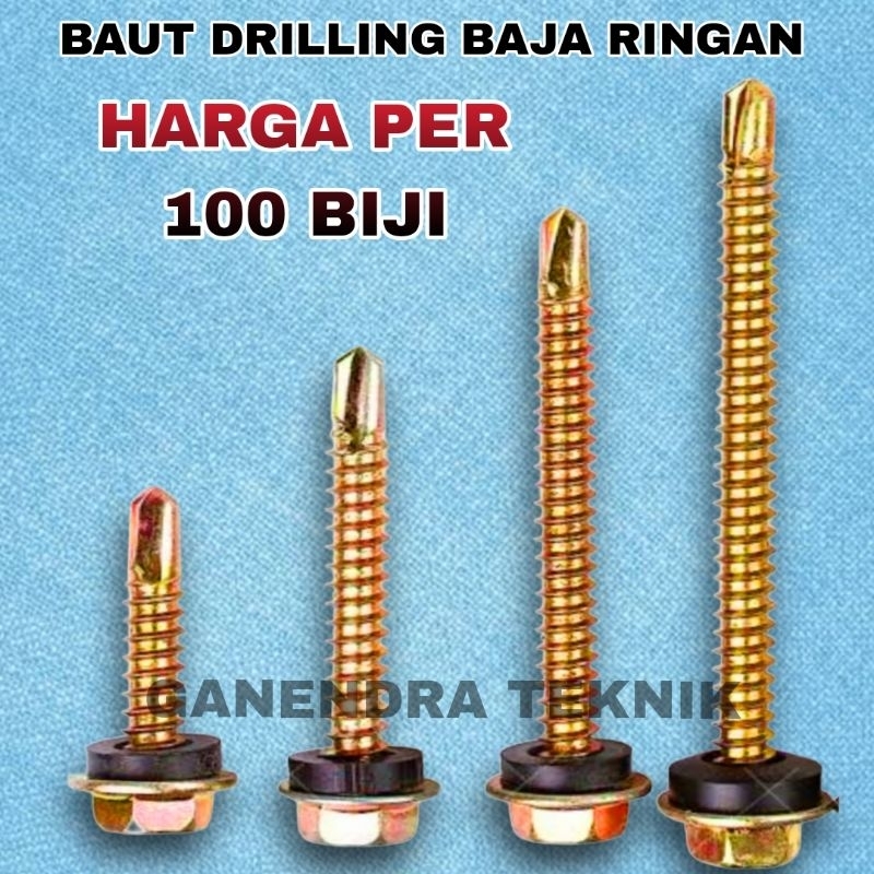 Jual 50 PCS SEKRUP SKRUP ROOFING RUFING RUPING KUNING & PUTIH BAUT BAJA ...