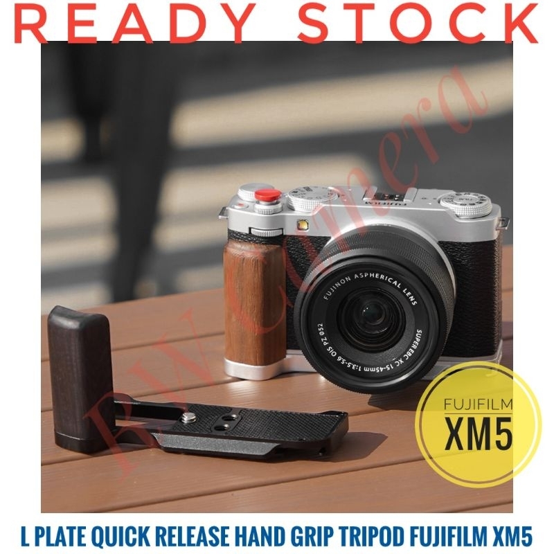 Jual Fujifilm XM5 L Plate Wood Kayu Wooden Tripod Quick Release Lplate Vertical Bracket Hand ...